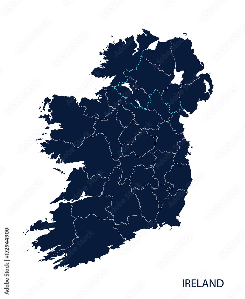 Map of Ireland. Stock Vector | Adobe Stock