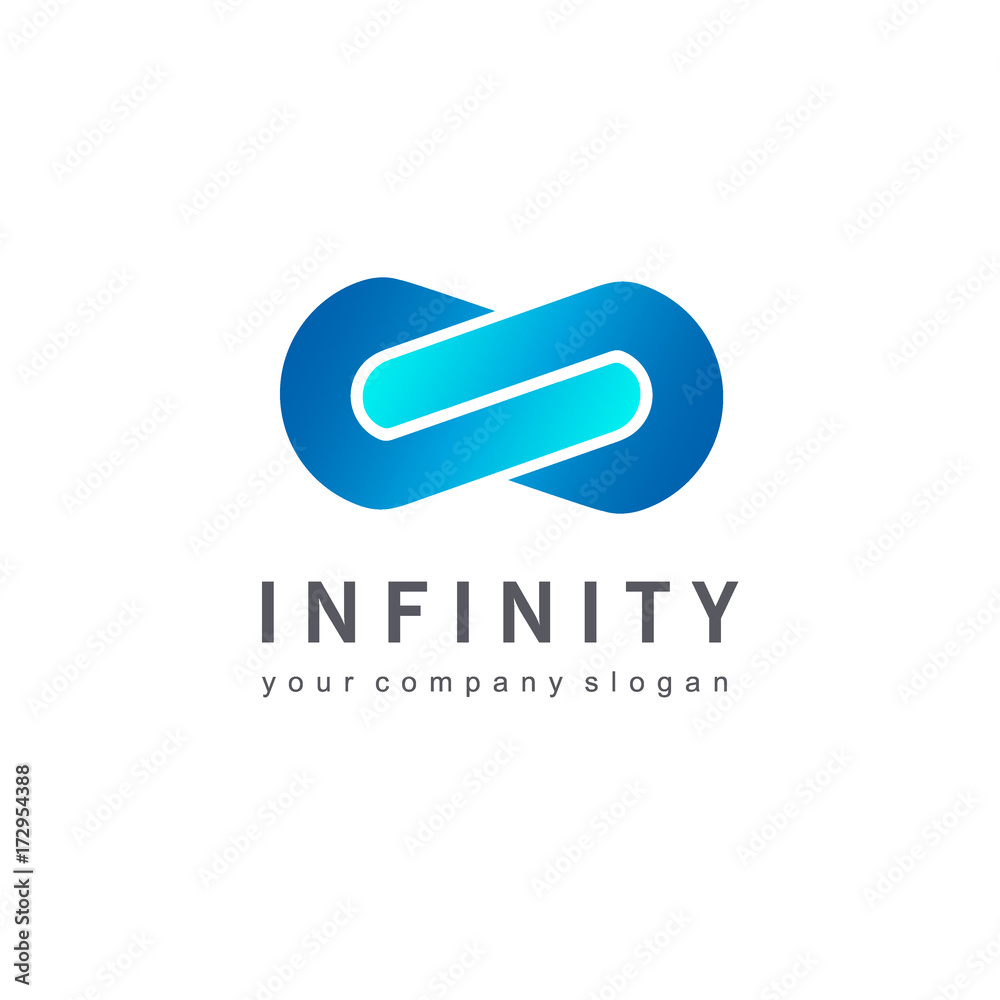 Vector logo design for business. Infinity sign Stock Vector | Adobe Stock
