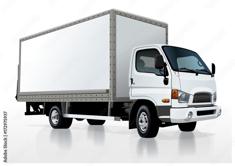 Vector truck template isolated on white. Available EPS-10 separated by ...