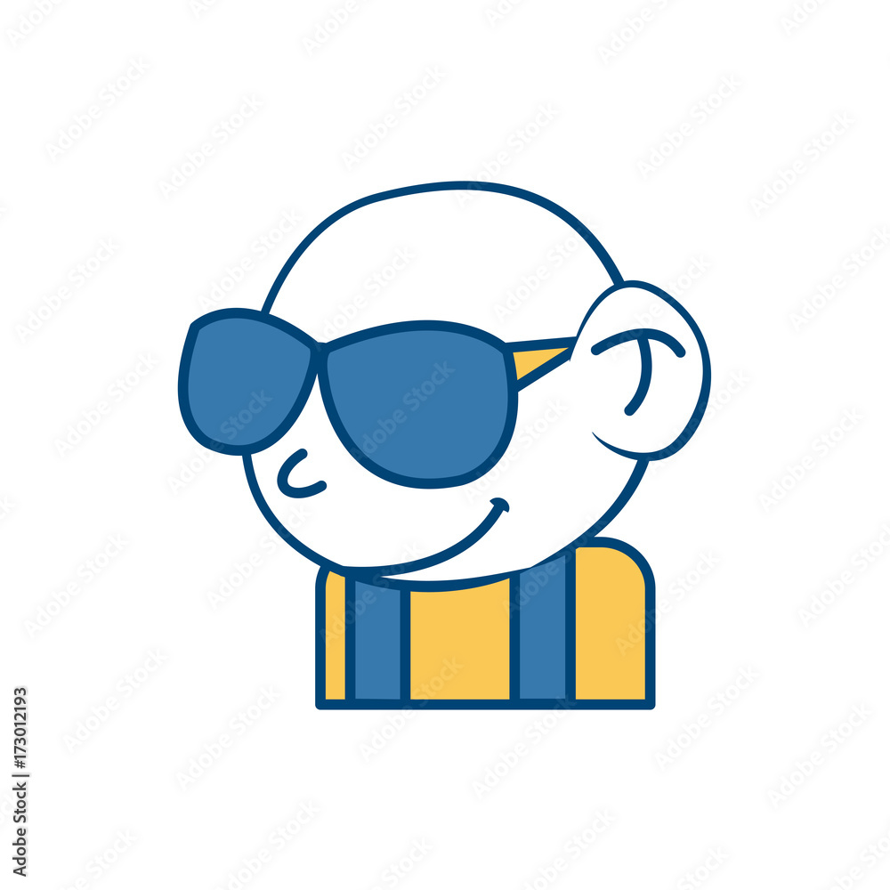 Cool guy cartoon icon vector illustration graphic design Stock ...