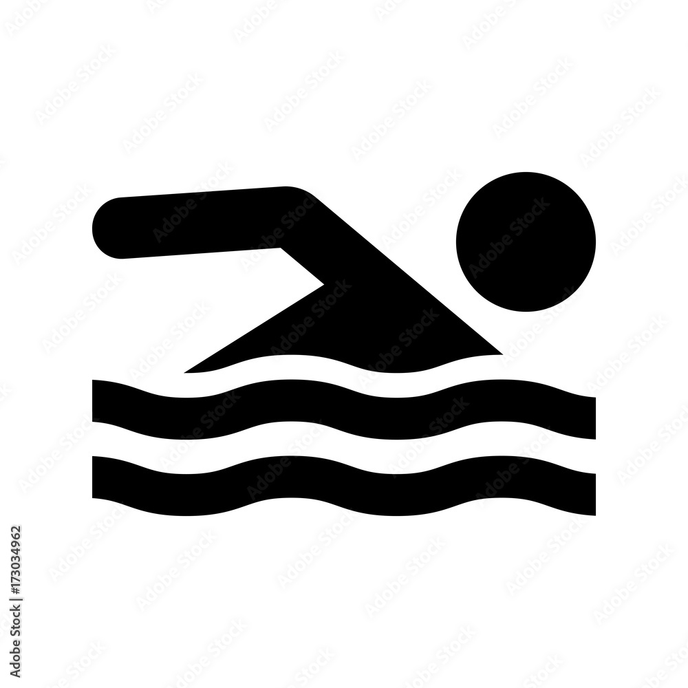 swimming icon vector Stock Vector | Adobe Stock