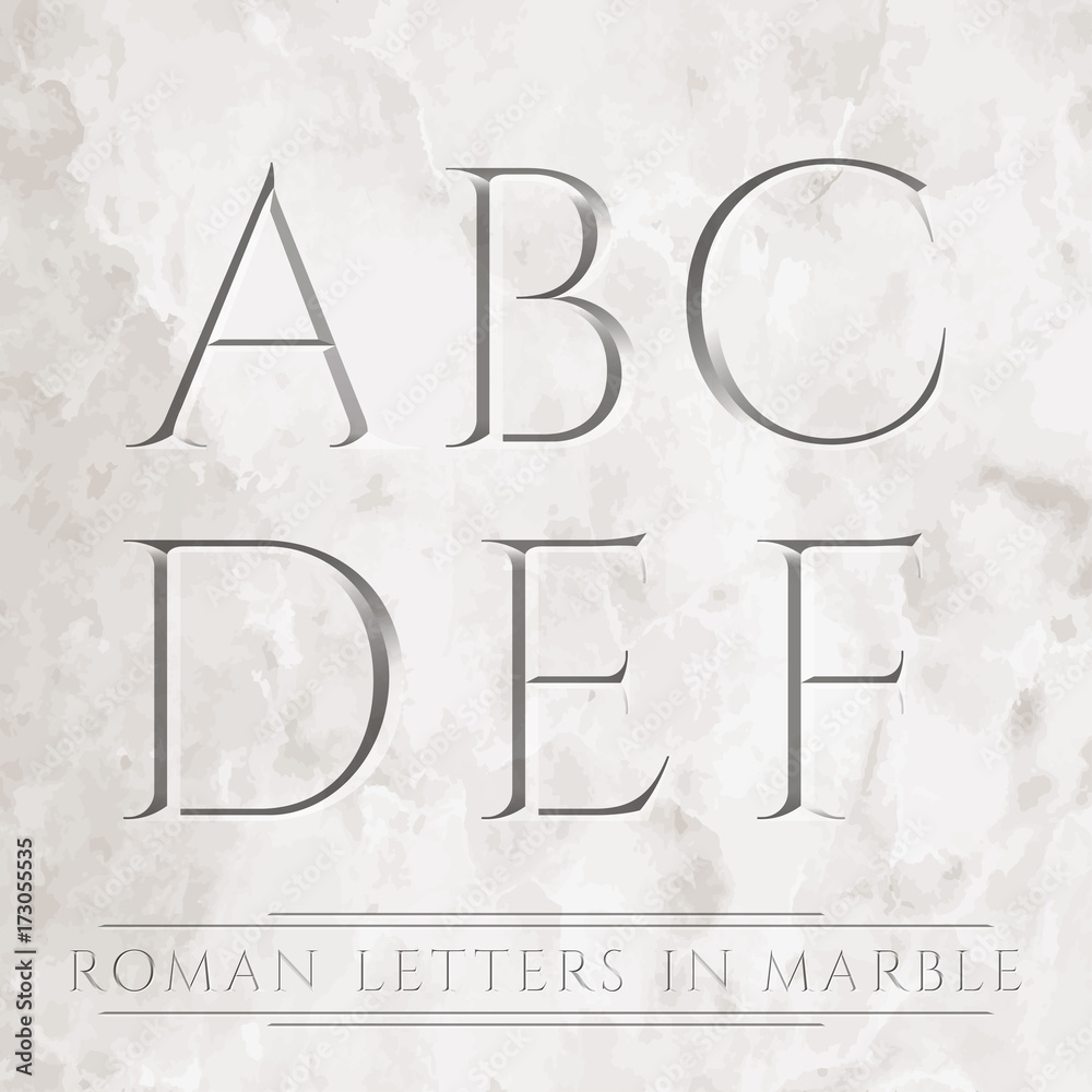 Roman letters Stock Vector | Adobe Stock