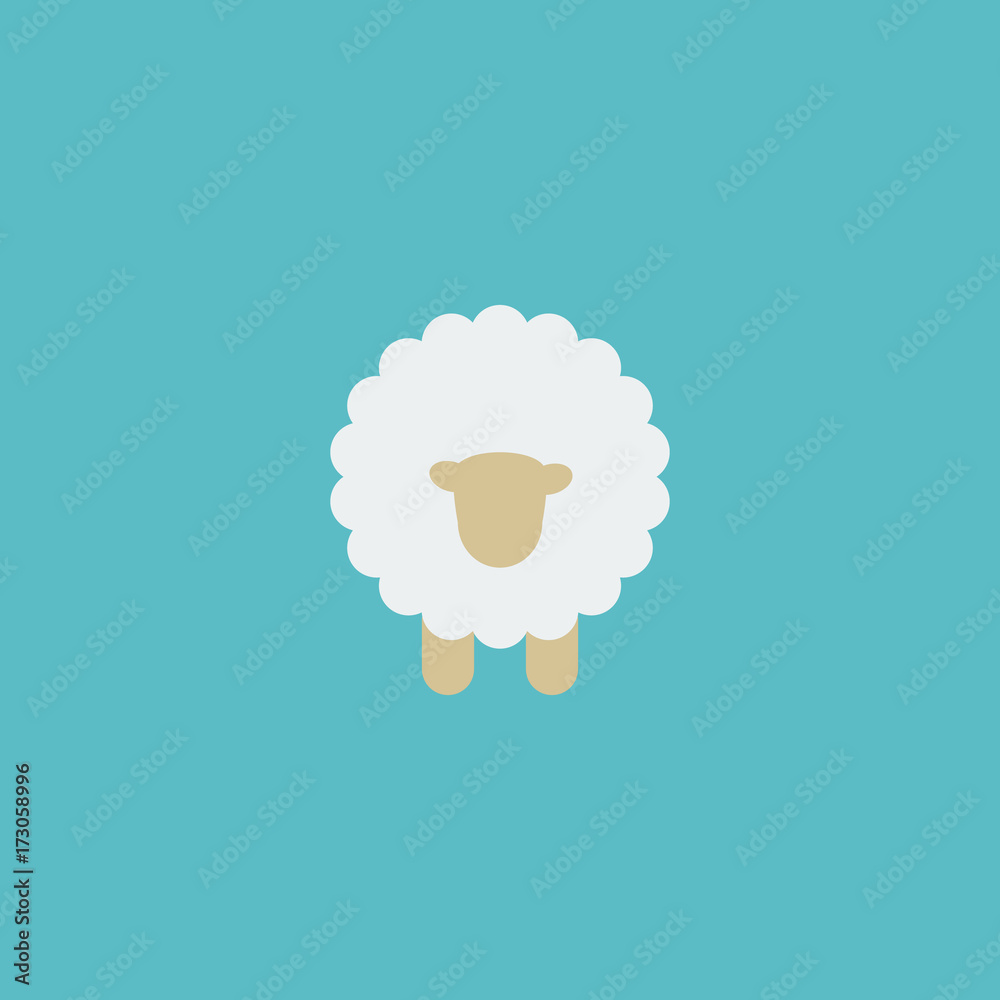 Flat Icon Sheep Element. Vector Illustration Of Flat Icon Lamb Isolated ...