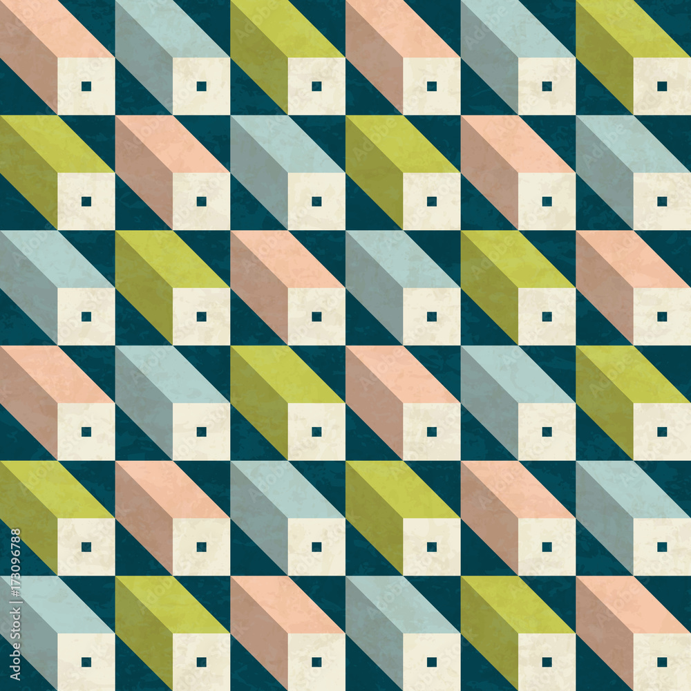 Ancient roman geometric floor pattern, abstract marbled tiles ...