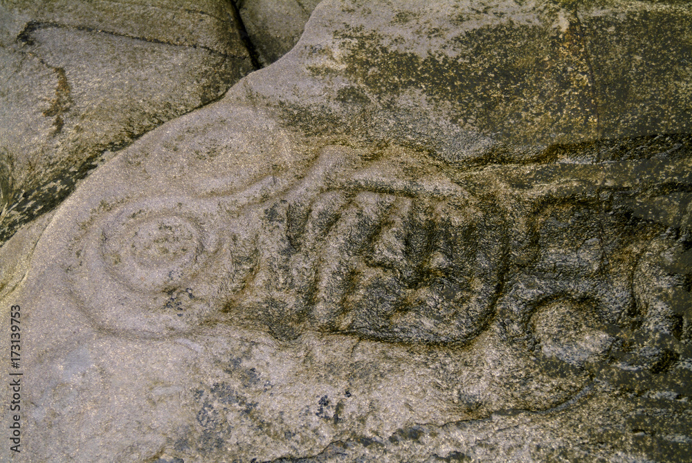 Photo & Art Print Ancient Alaskan Petroglyphs in Stone, LoweStock
