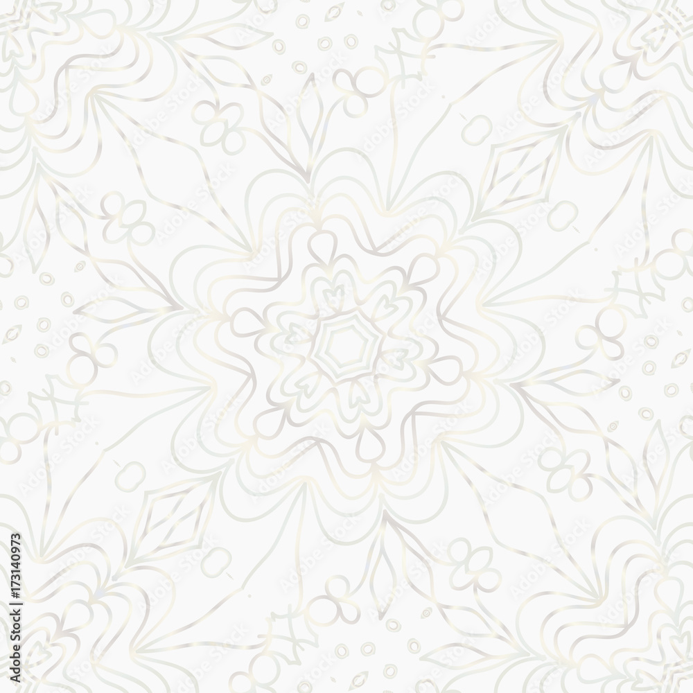 white color background with seamless floral design. vector illustration ...