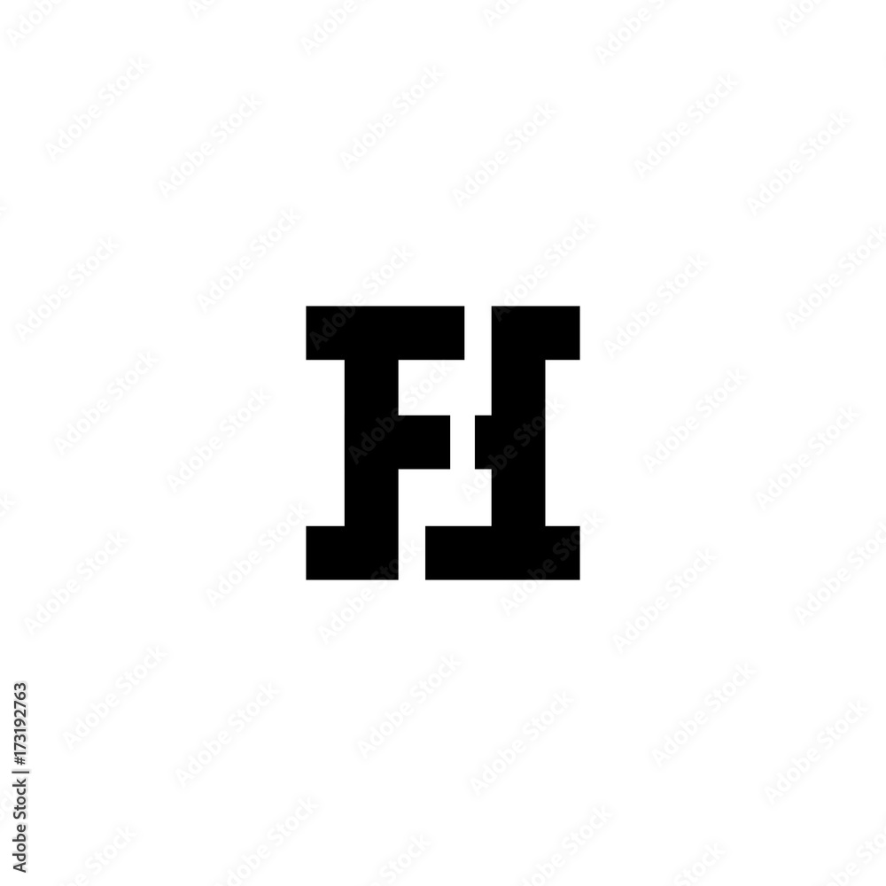 f and h combination logo vector Stock Vector | Adobe Stock
