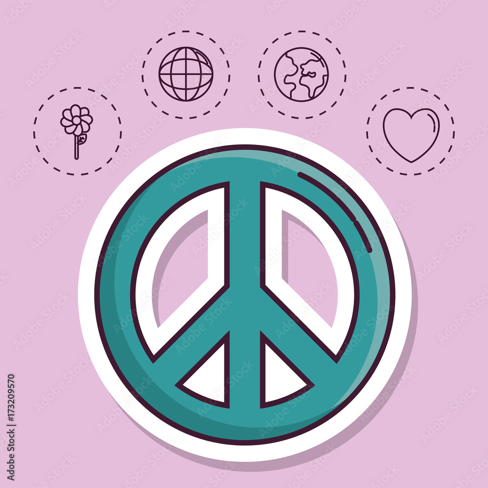 Purple Peace Signs Backgrounds
