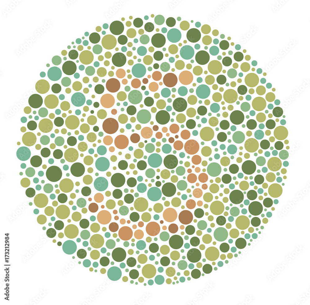 Ishihara test to detect color blindness Stock Vector | Adobe Stock