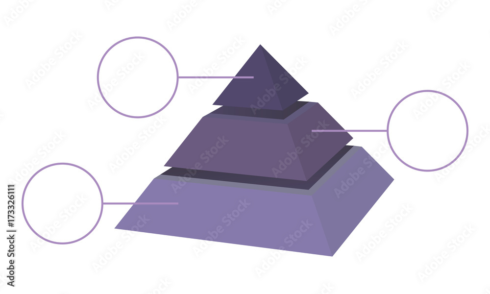 Blue layered shaded pyramid vector diagram with labels. Stock Vector ...