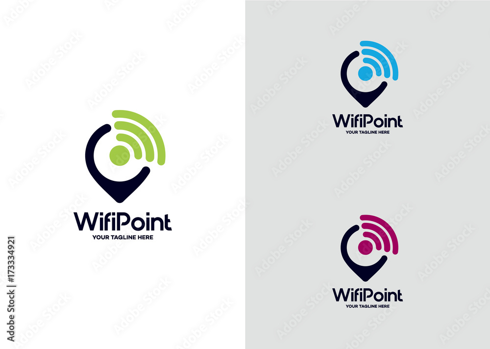 Wireless Point Logo Template Design Vector, Emblem, Design Concept ...