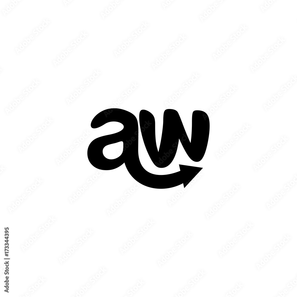 aw letter logo vector Stock Vector | Adobe Stock