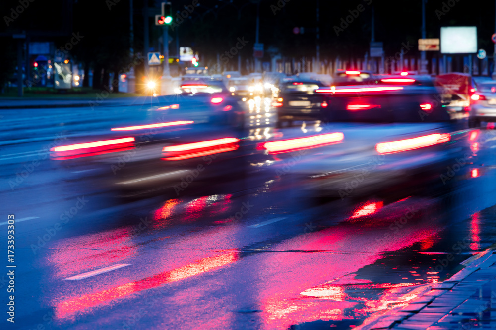 Fast Traffic At Night