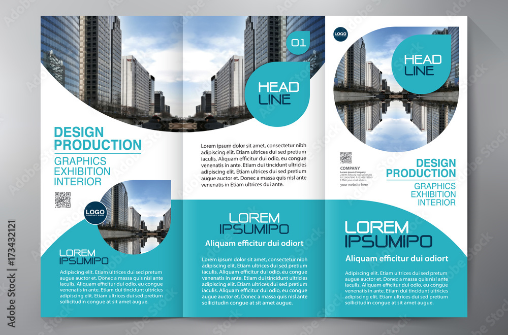 Brochure 3 fold flyer design a4 template. Stock Vector | Adobe Stock