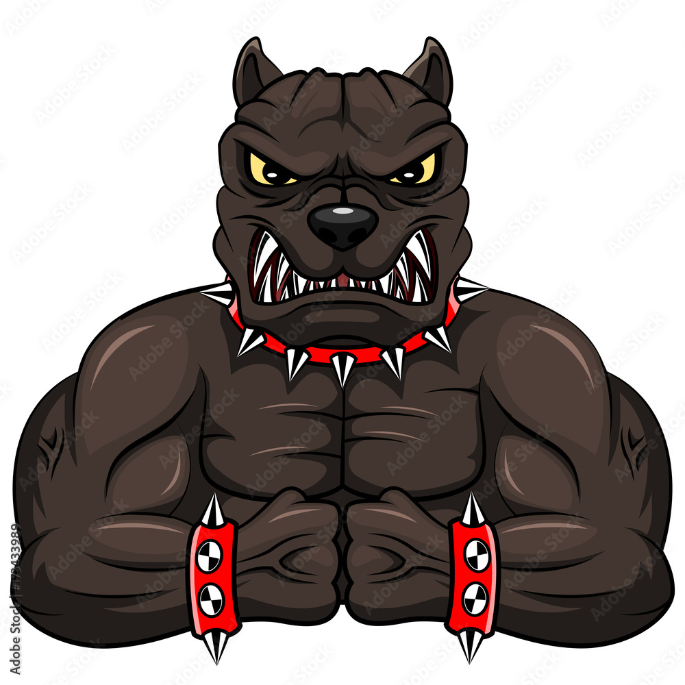 Angry dog mascot cartoon. Vector illustration Stock Vector | Adobe Stock