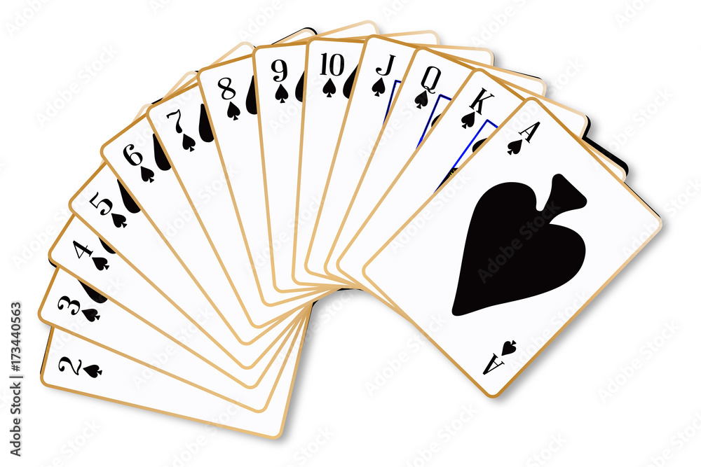 Spades Suit Playing Cards Stock Vector | Adobe Stock