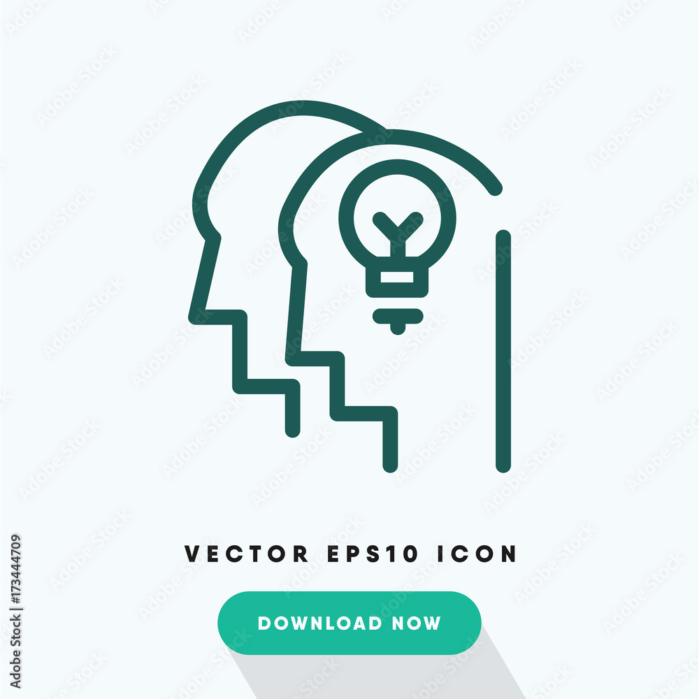 Idea icon, brainstorming symbol. Modern, simple flat vector ...