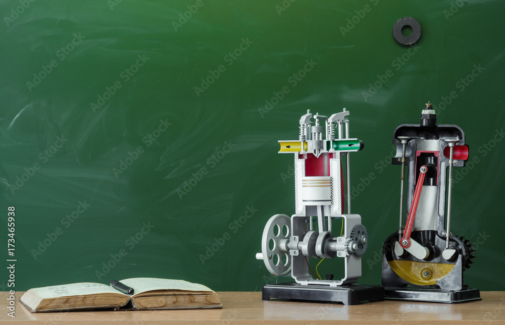 Teacher, student or engineer desk table. Education background ...