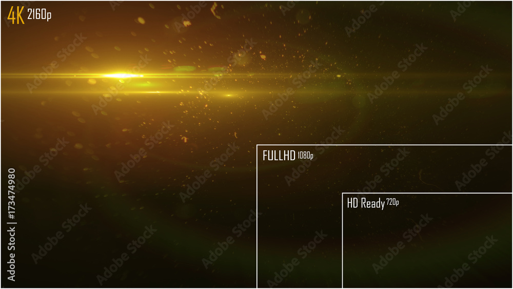 4K // Full HD // HD Ready television resolution display with comparison ...