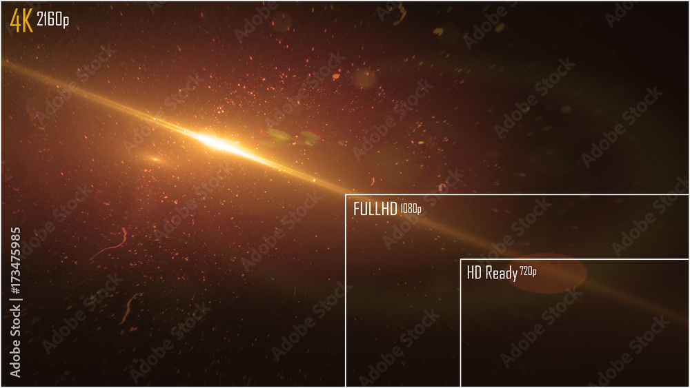 4K // Full HD // HD Ready television resolution display with comparison ...