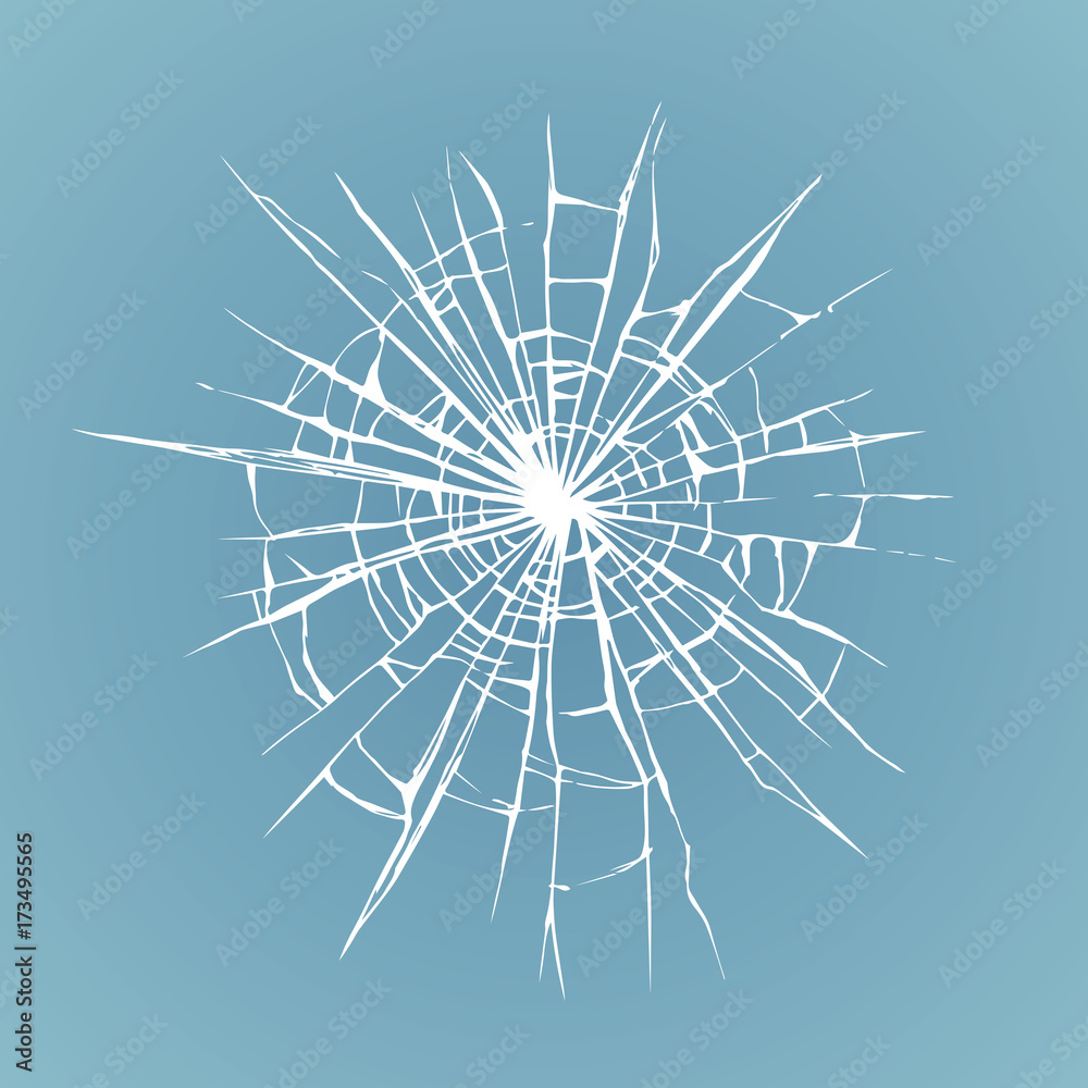 Broken glass. Vector drawing Stock Vector | Adobe Stock