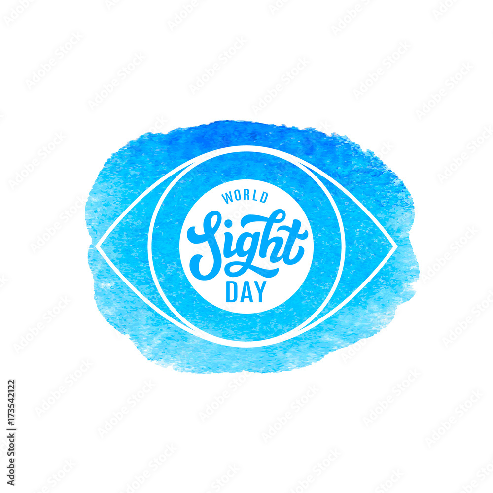 World sight day. Vector lettering Stock Vector | Adobe Stock