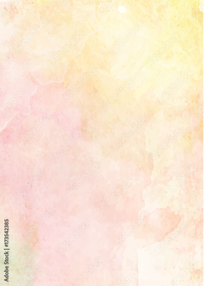 Soft yellow and pink watercolor paper background Stock Vector | Adobe Stock