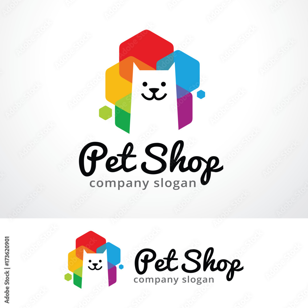 Pet Shop Logo Template Design Vector, Emblem, Design Concept, Creative ...