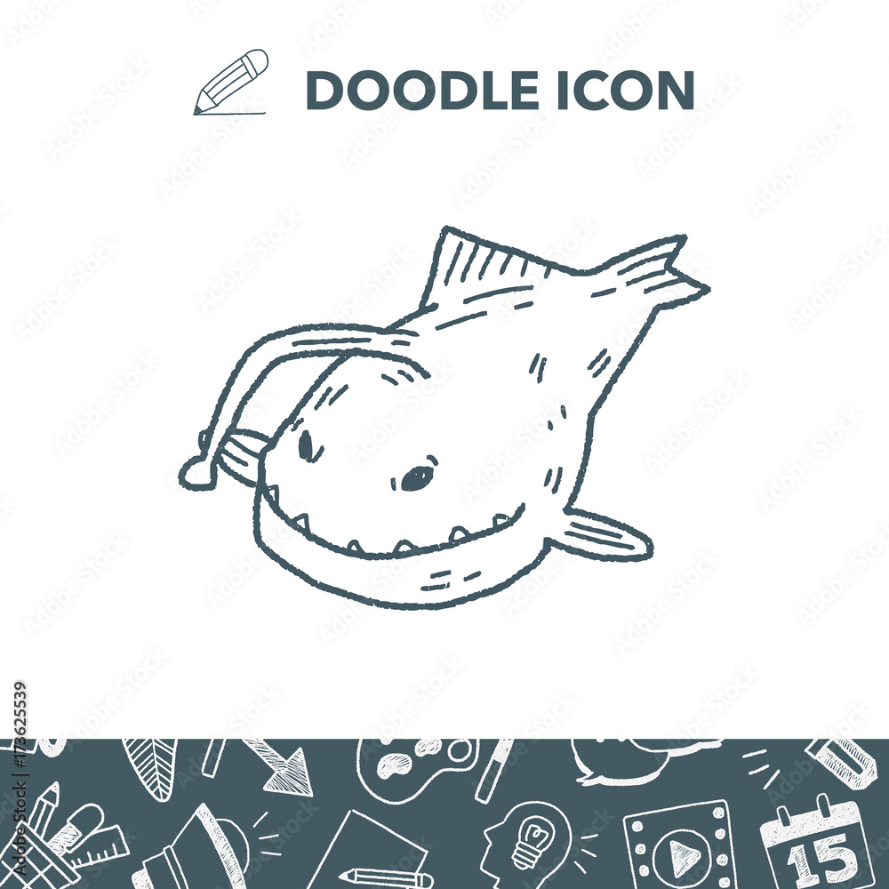 Lantern fish doodle Stock Vector | Adobe Stock