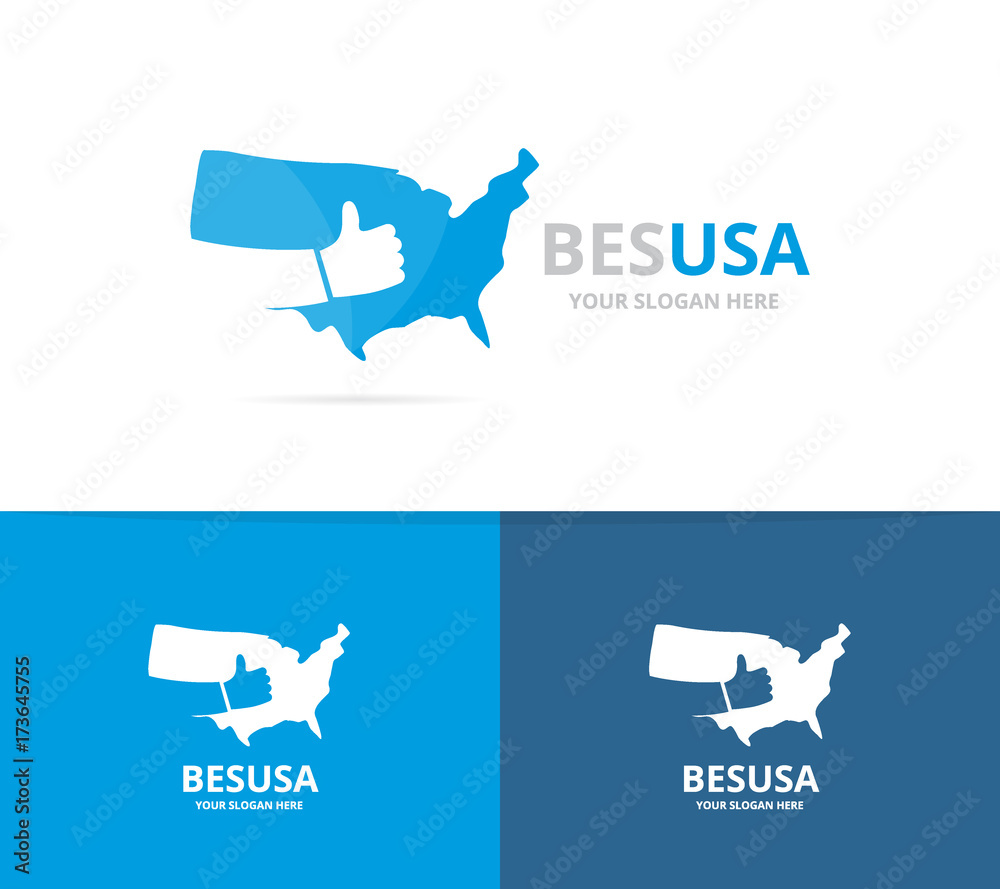 Vector of usa and like logo combination. America and best symbol or ...