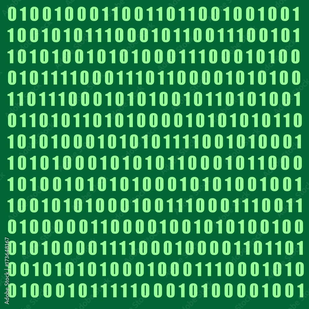 Binary Code Background With Digits On Screen Algorithm Binary Data Code Decryption And
