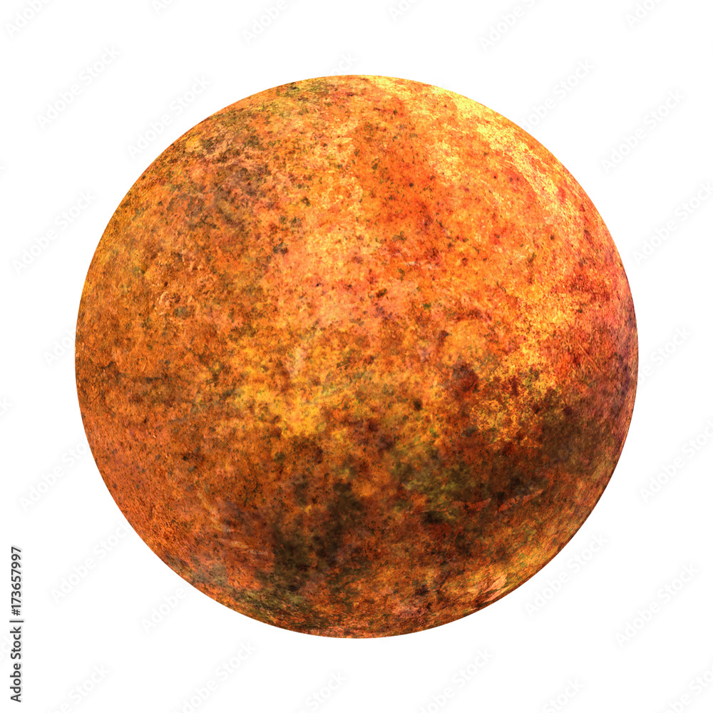 Solar System - Venus. Isolated planet on white background. High ...