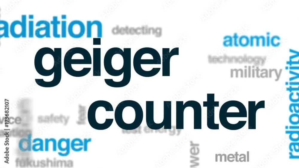 Geiger counter animated word cloud, text design animation. Stock Video ...
