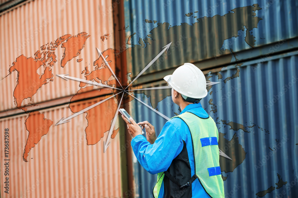 shipment cargo in transit in containers transport in everywhere ...