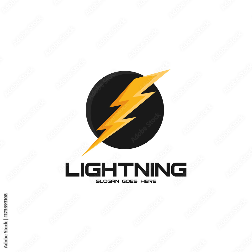 Lightning Logo Vector Stock Vector | Adobe Stock