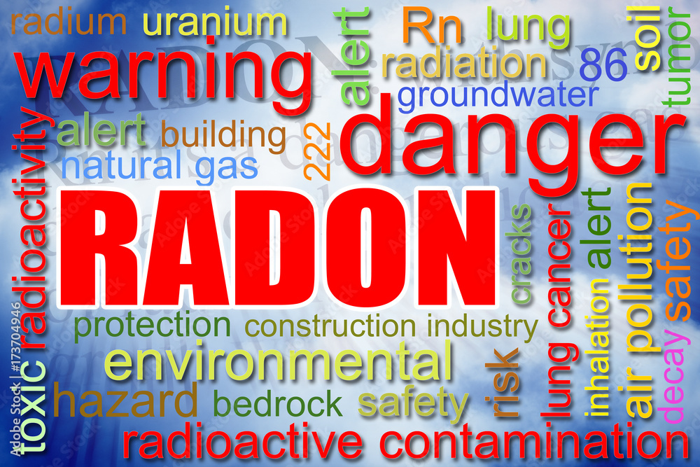 Radon gas infographic concept image Stock Illustration | Adobe Stock