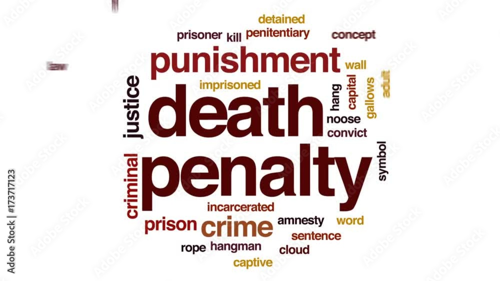 Death penalty animated word cloud, text design animation. Stock Video ...