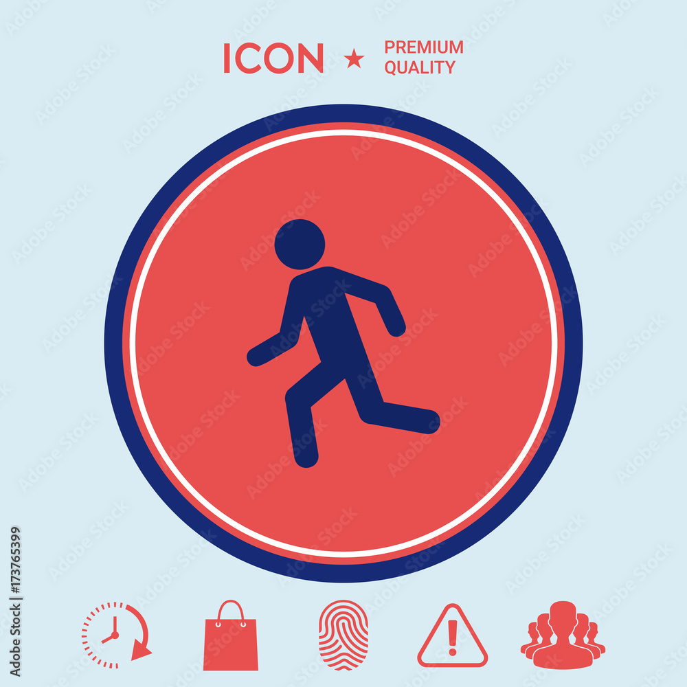 Running man, run icon Stock Vector | Adobe Stock