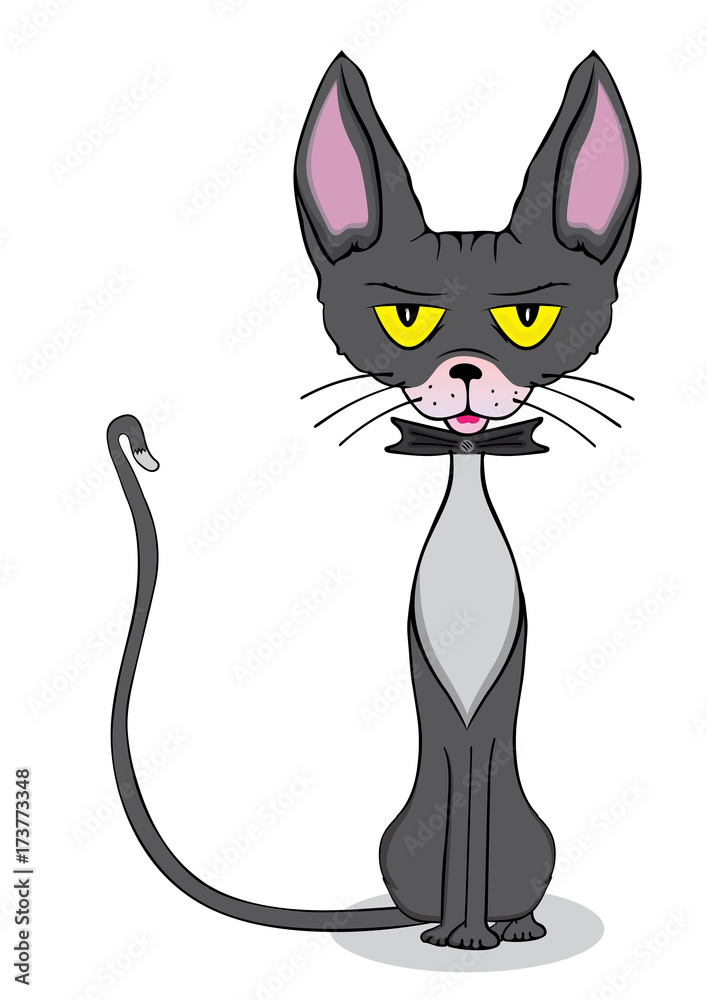 Cartoon Skinny Cat