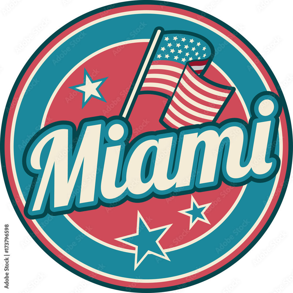 Miami symbol Stock Vector | Adobe Stock