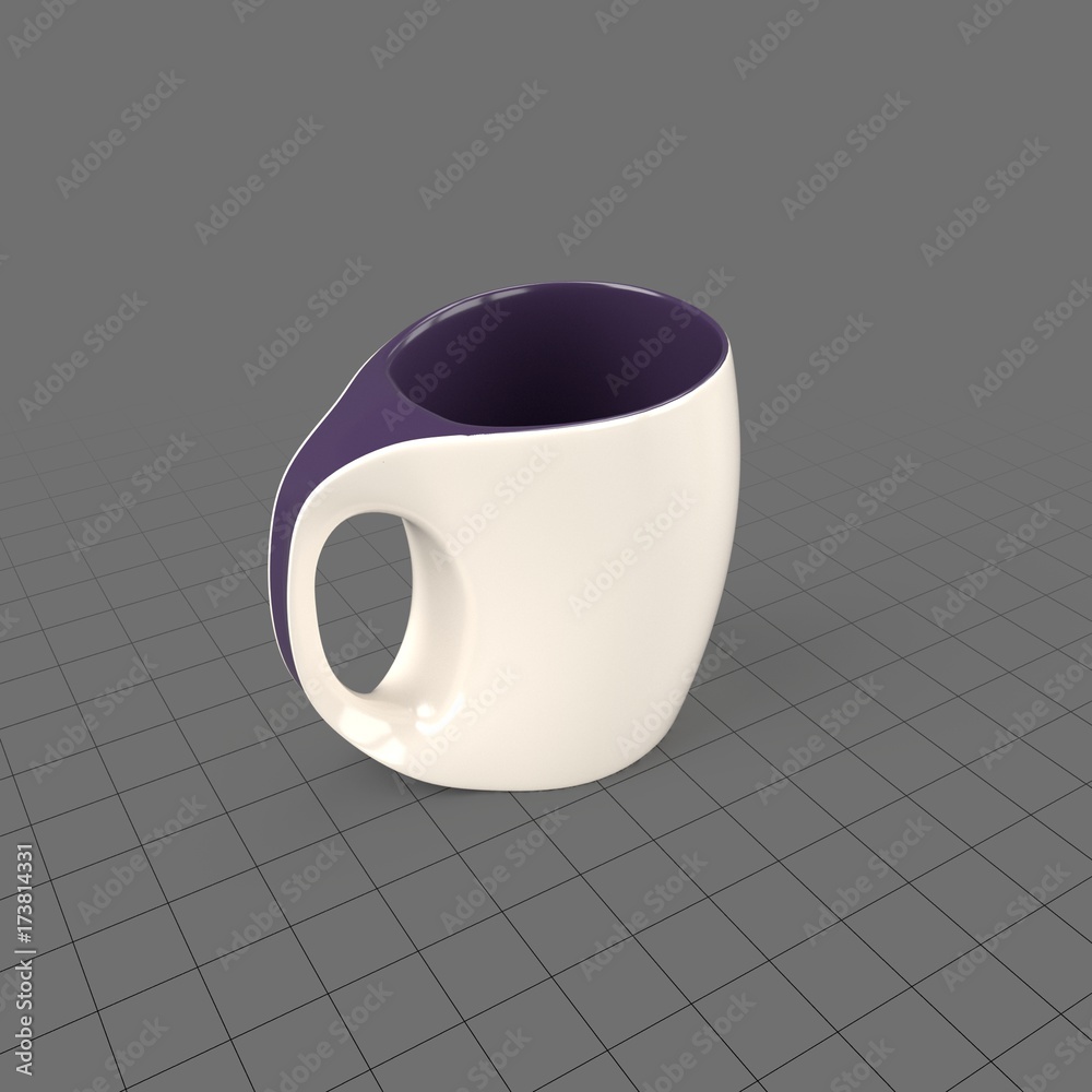 Curved coffee cup Stock 3D asset | Adobe Stock