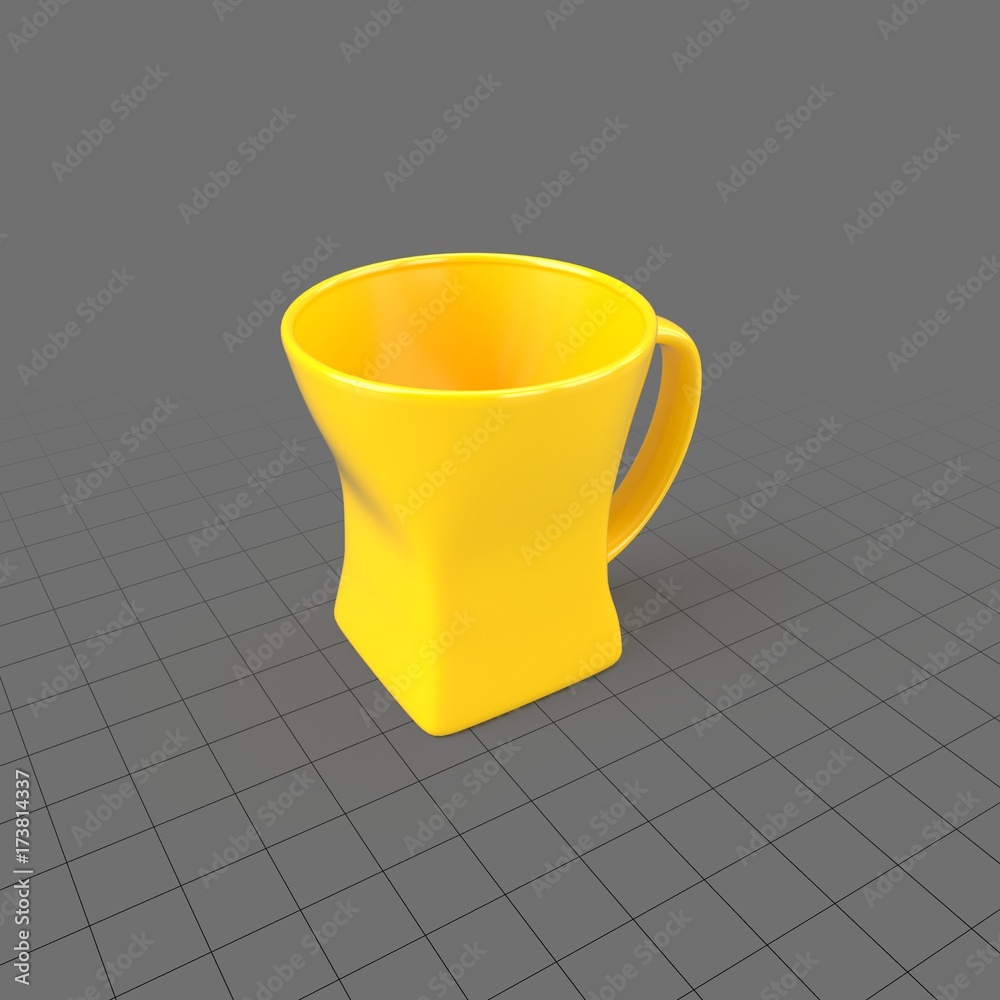 Modern yellow coffee cup 2 Stock 3D asset | Adobe Stock