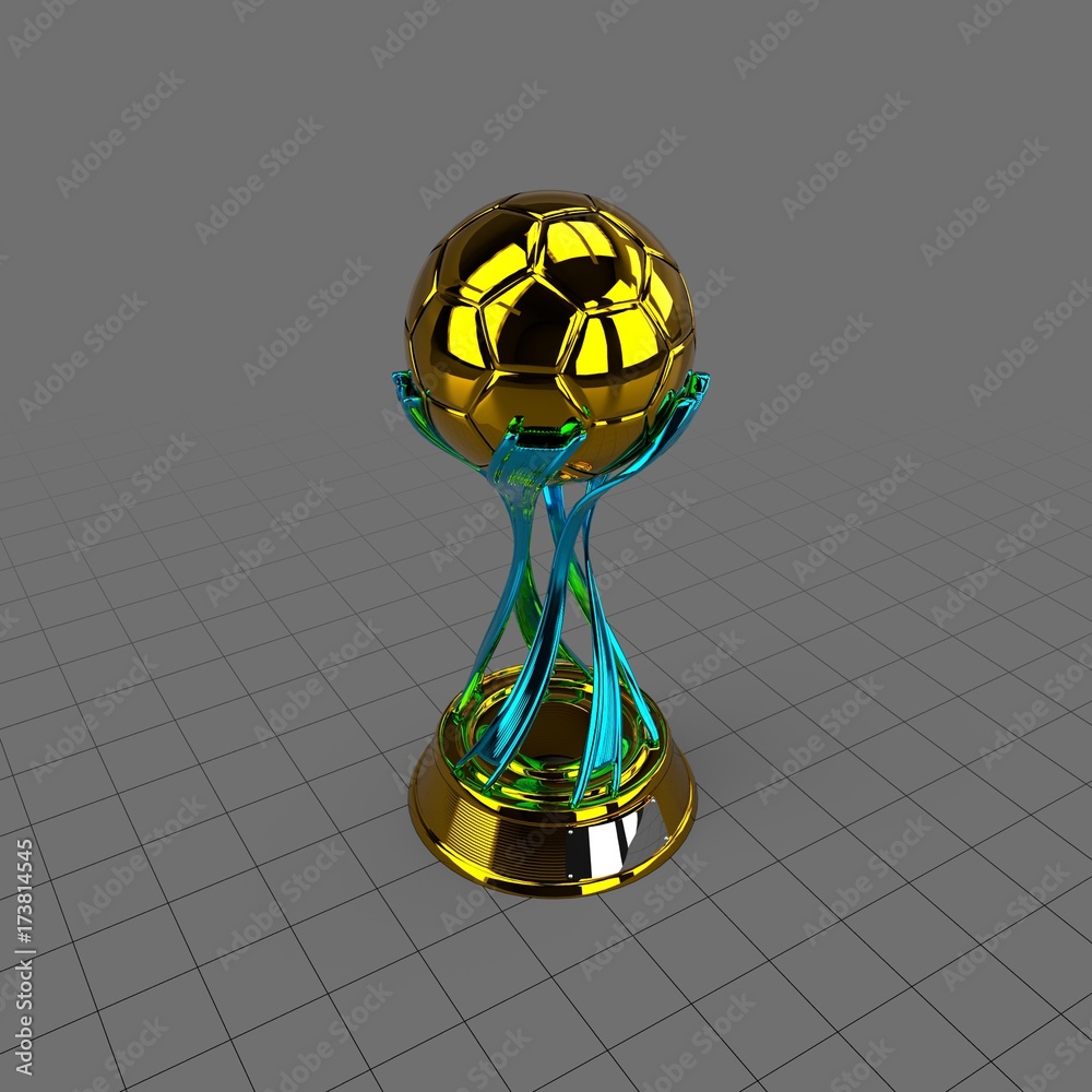 Soccer trophy Stock 3D asset | Adobe Stock