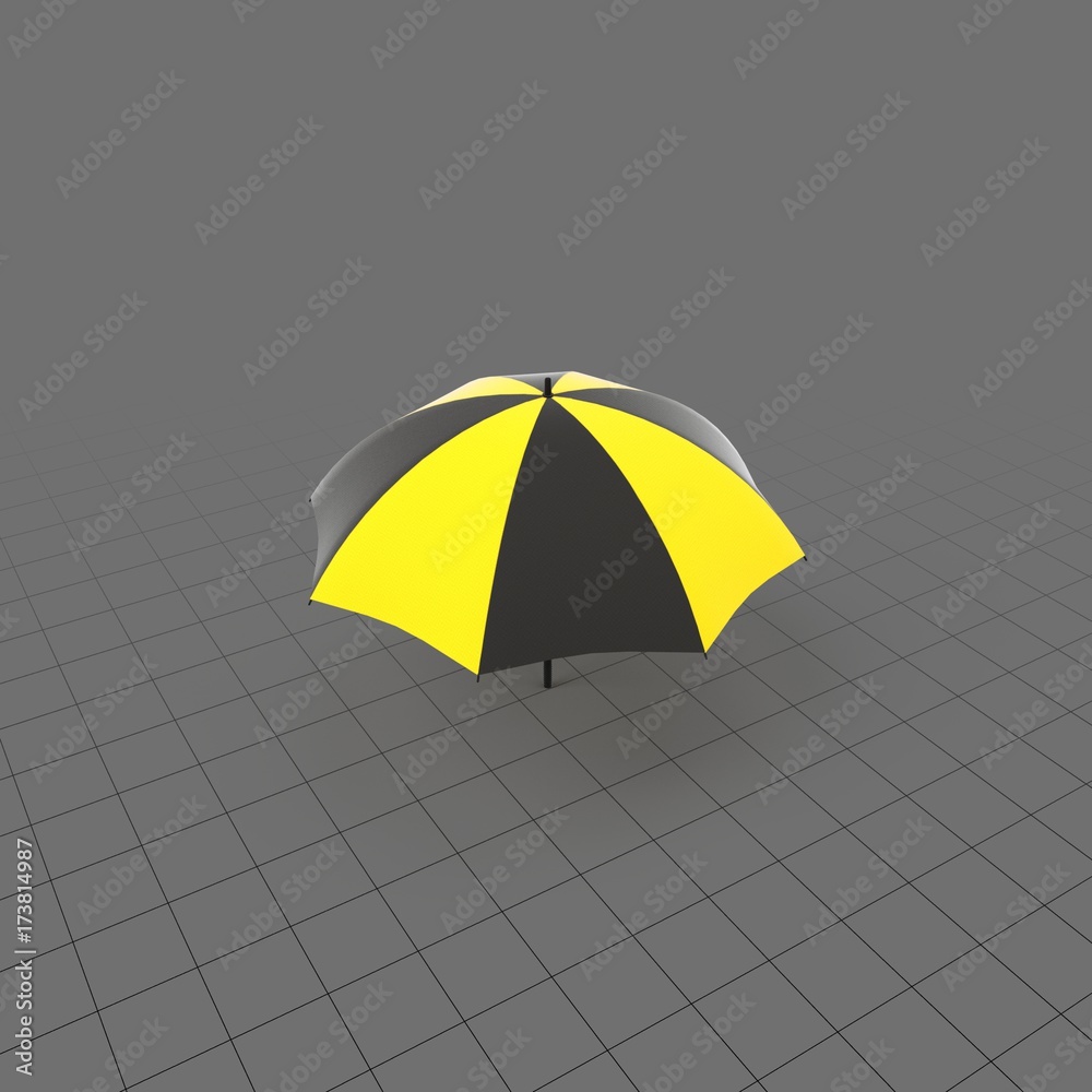Large open umbrella Stock 3D asset | Adobe Stock