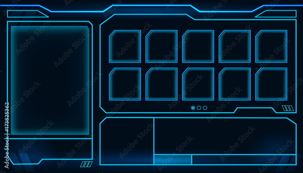 Game display vector technology concept design. Stock Vector | Adobe Stock