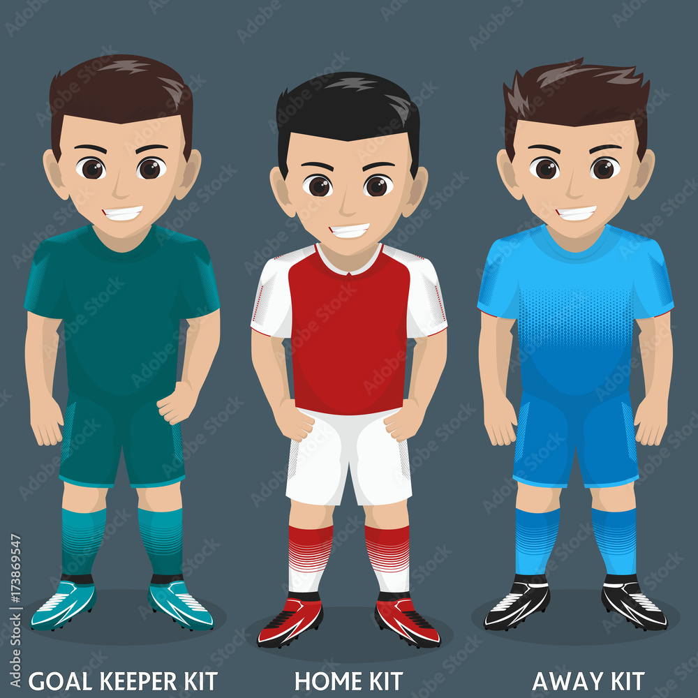 Vector of Football / Soccer Team Kit / Jersey for English Club 2017/18 ...