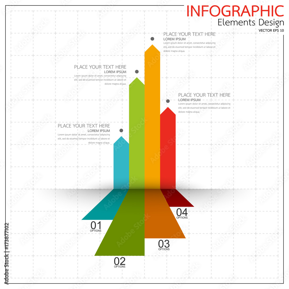 Infographic business timeline process chart template. Vector modern ...