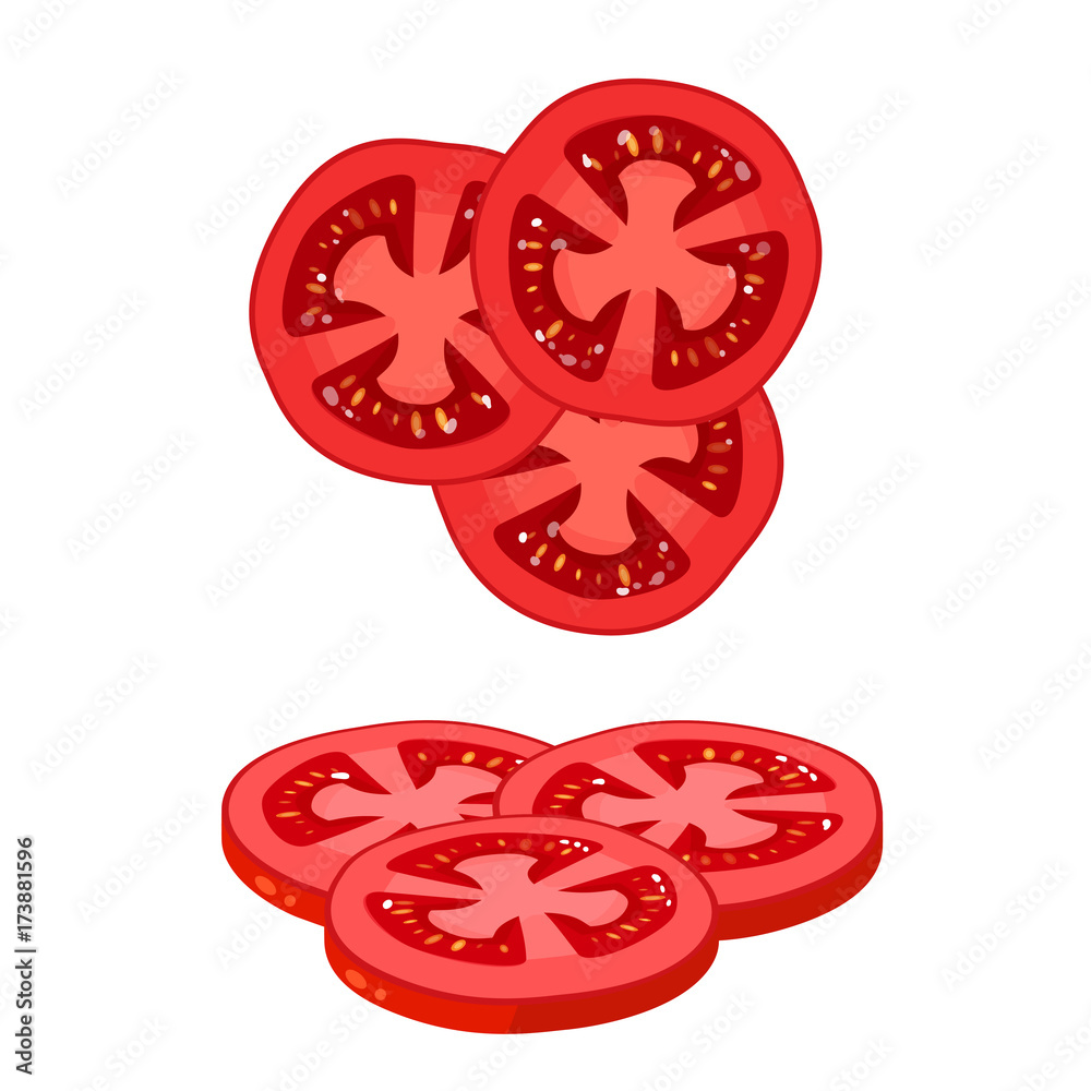 Sliced Tomato Illustration
