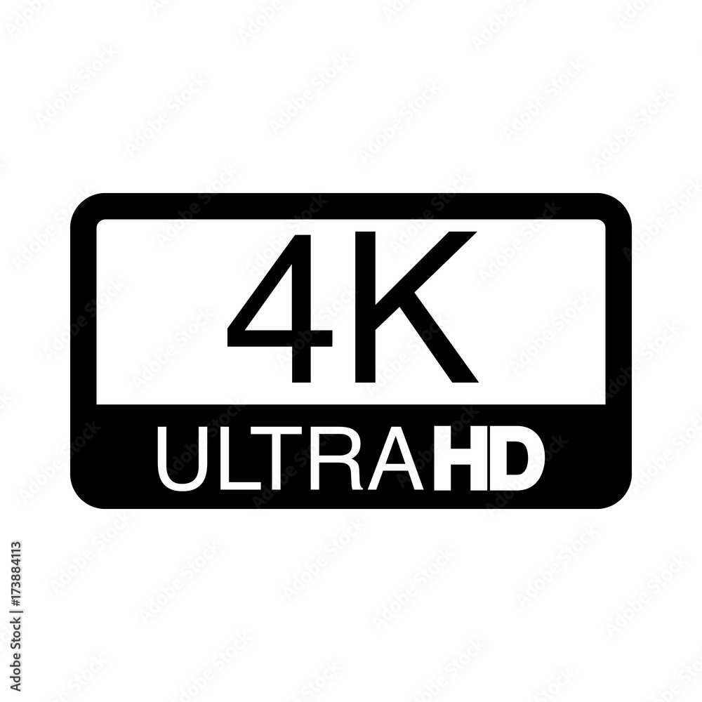 Vetor de Logo 4K Ultra HD. Vector illustration of 4K video. do Stock ...