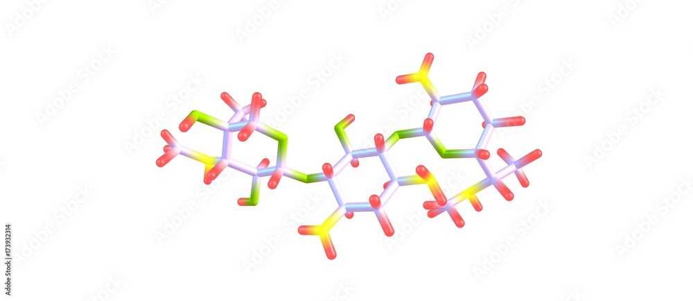 Gentamicin molecular structure isolated on white Stock Illustration ...